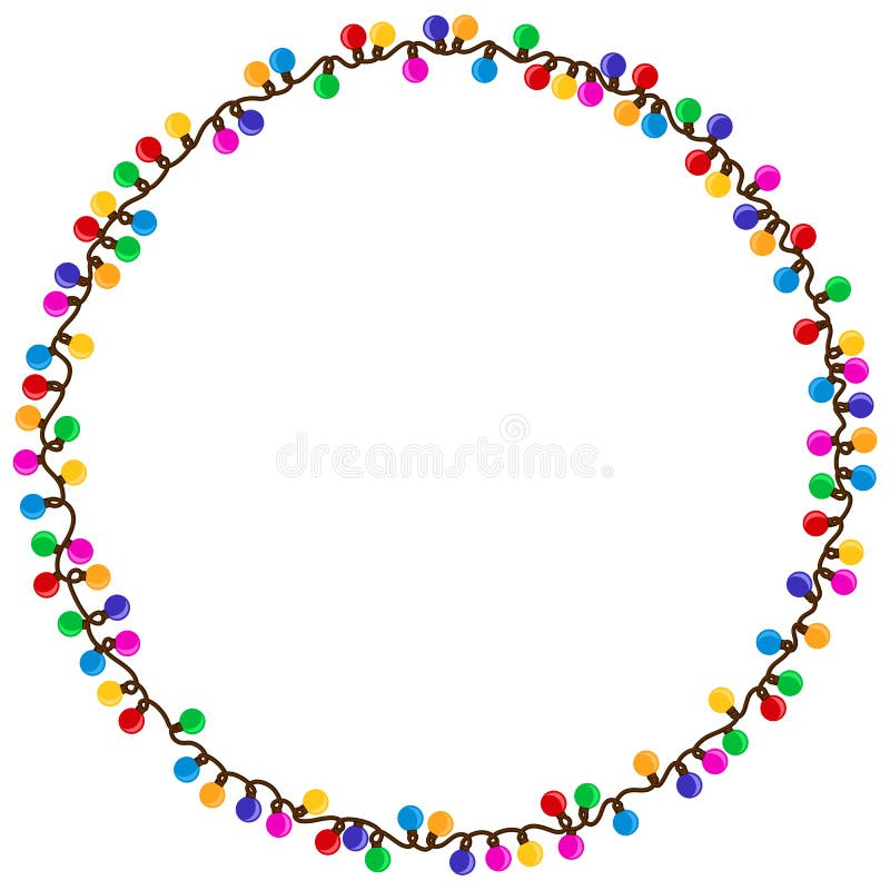 Frame from garland. stock vector. Illustration of festive - 67279392
