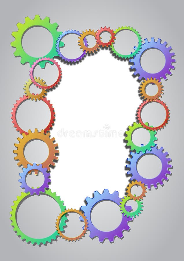 Frame from gears. stock illustration. Illustration of business - 31146479