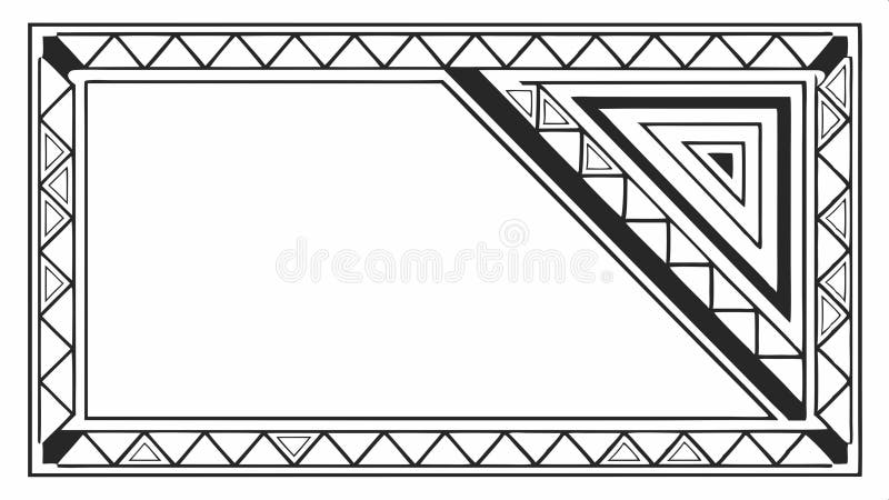 Frame with Geometric Pattern, Decorative Border and Design Element Vector Design Generative AI ...