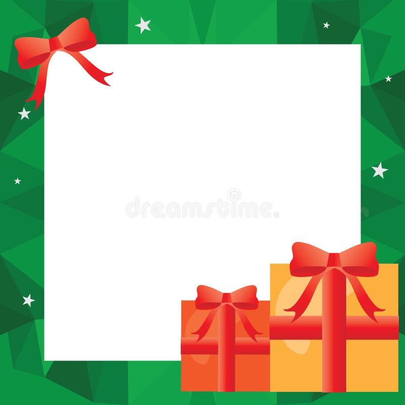 Frame with Gift Boxes. Vector Illustration Decorative Design Stock ...