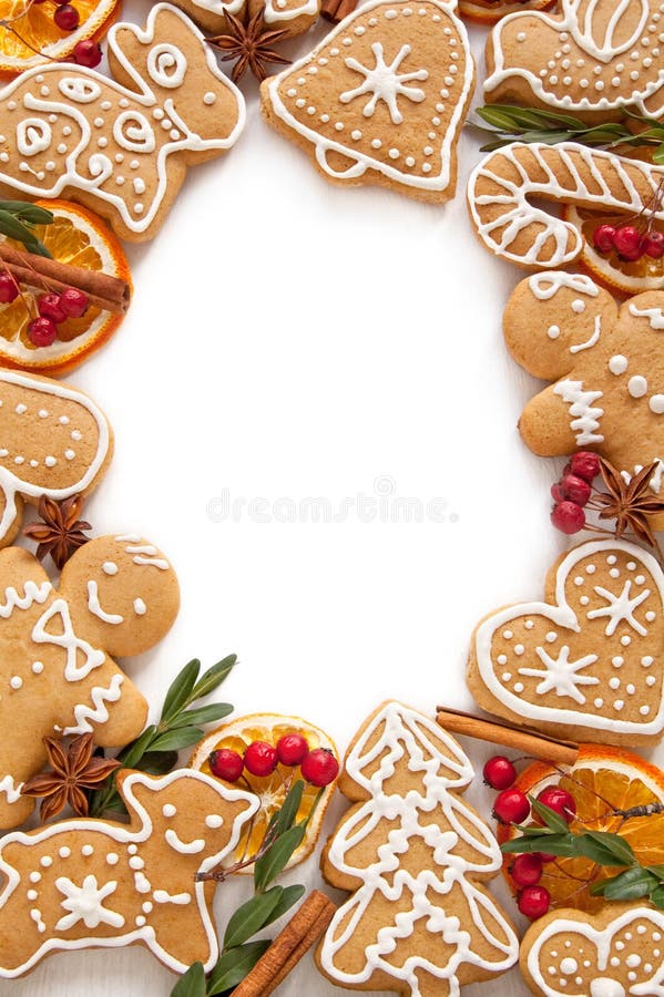 Frame gingerbread stock photo. Image of gingerbread, greeting - 9422336