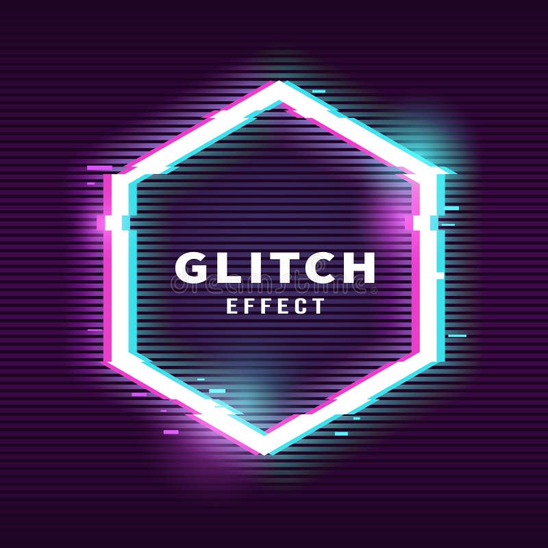 Glitch effect for frame stock vector. Illustration of element - 124835033