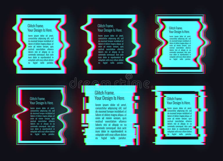 Frame in glitch style. stock vector. Illustration of style - 108237055