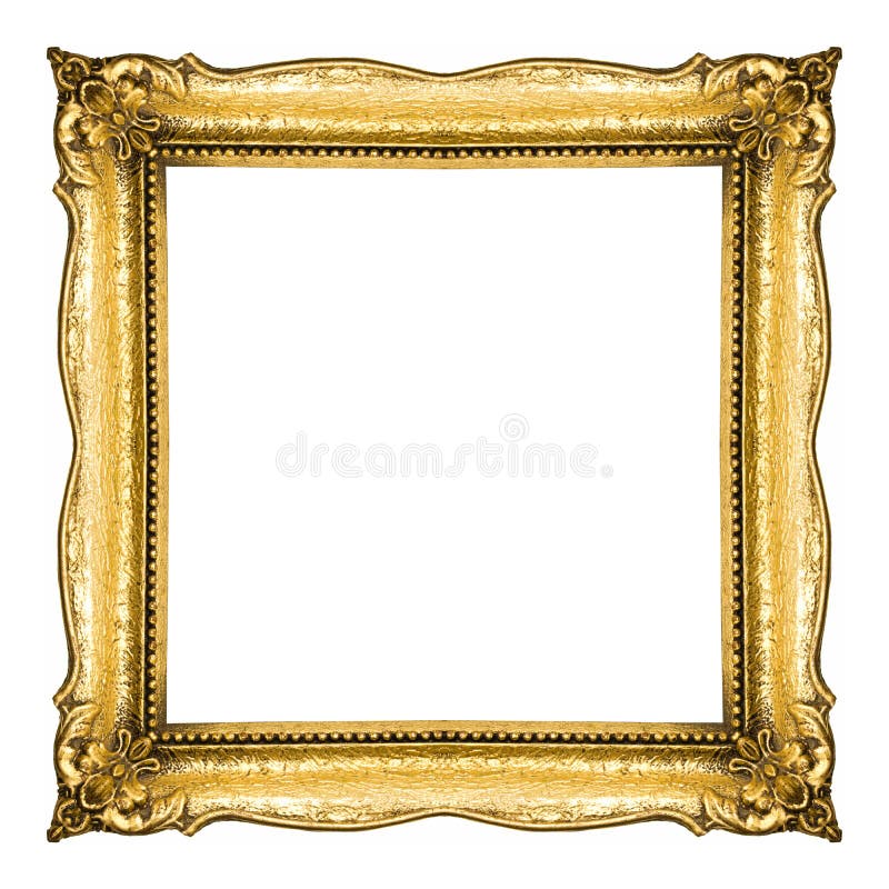 Empty Gold frame stock photo. Image of rectangle, intricacy - 6789064