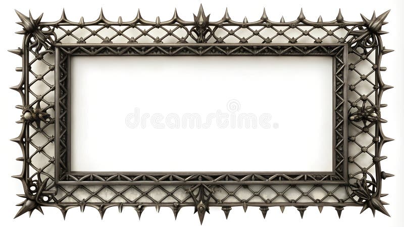 Frame with Gothic Border - Black. Rectangular Border Design for A4 ...