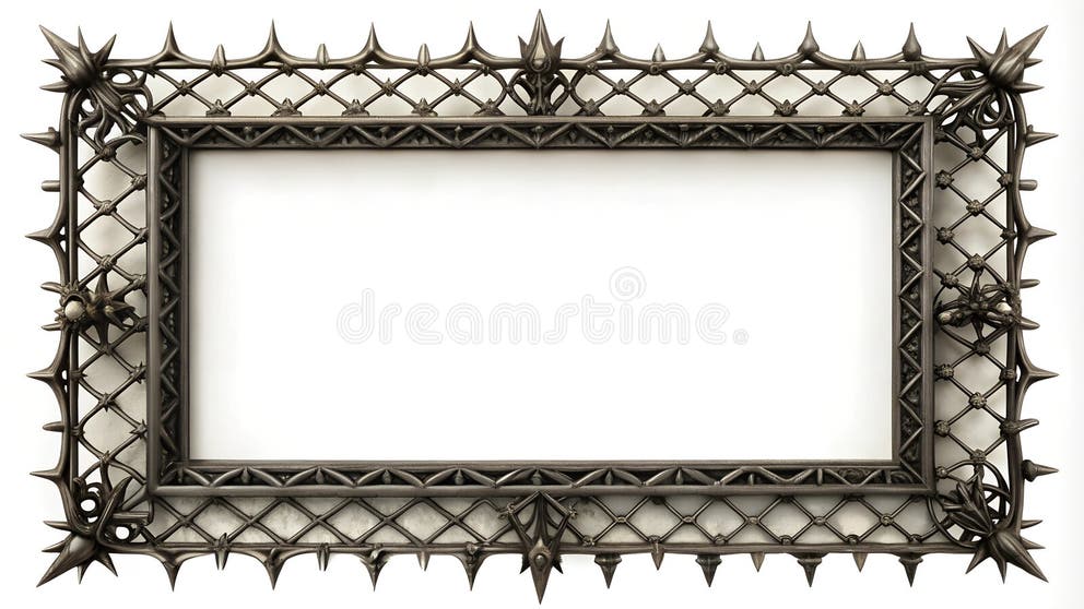 Frame with Gothic Border - Black. Rectangular Border Design for A4 ...
