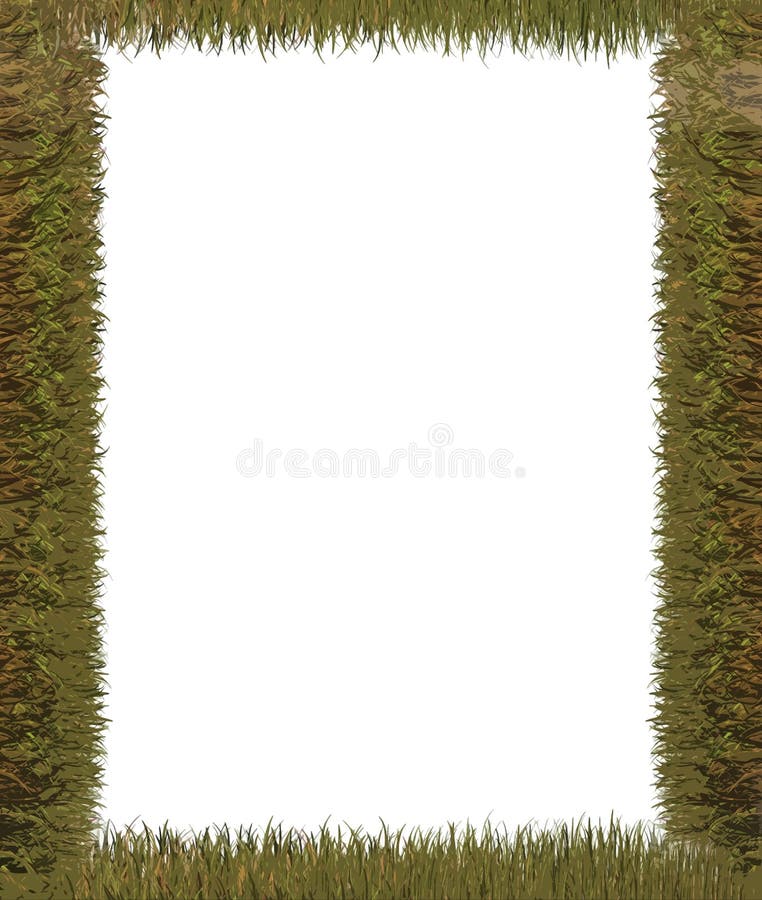 Frame Grass. Nature Background Stock Illustration - Illustration of ...