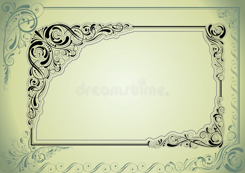 Frame green retro design stock vector. Illustration of elements - 54764346