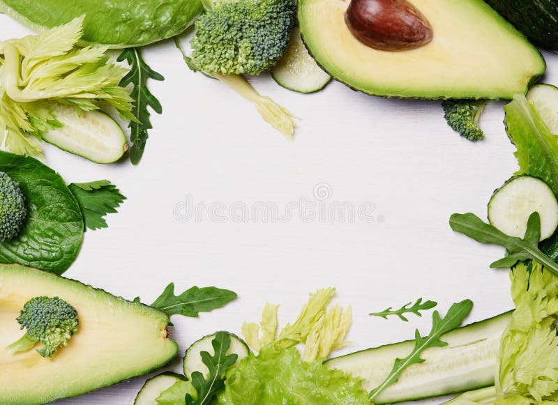 Frame of green vegetables stock image. Image of frame - 65707687