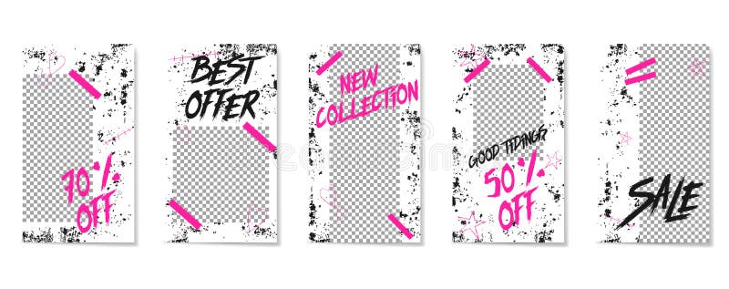 Frame with a Grunge Elements and Inscriptions. Place for Your Photo ...