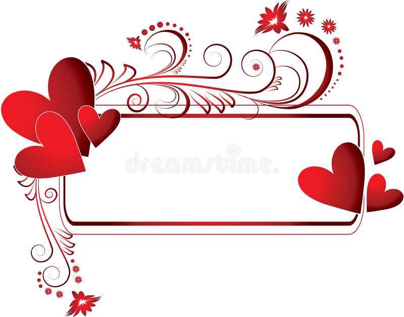 Frame with heart stock vector. Illustration of material - 7564992