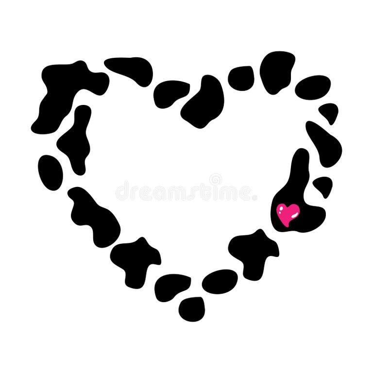 Cow Print Heart Stock Illustrations – 530 Cow Print Heart Stock ...
