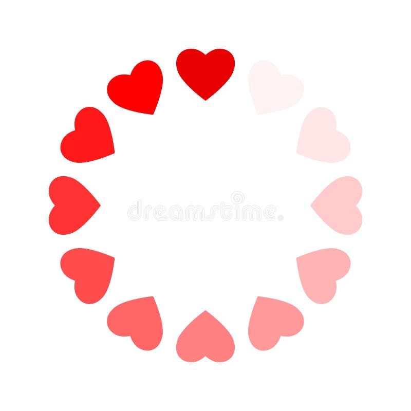 Frame of Hearts As Process Loading Love Stock Vector - Illustration of ...