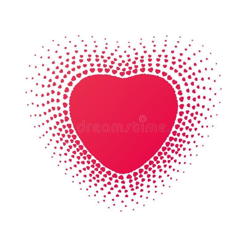 Frame from hearts. stock vector. Illustration of fade - 65335604