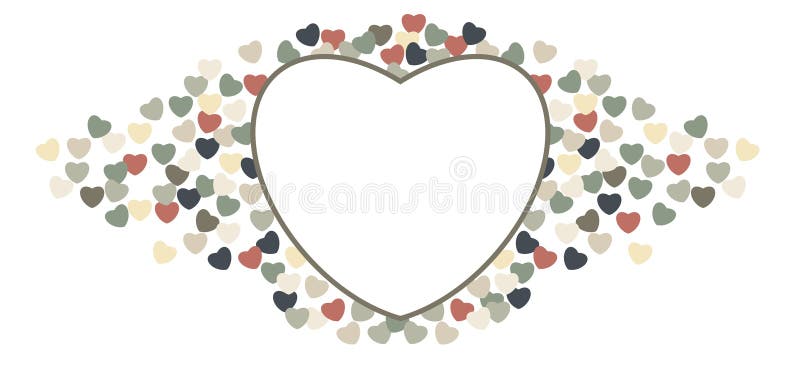 Frame of Hearts. Many Hearts. Love Symbol Icon Set Stock Vector ...