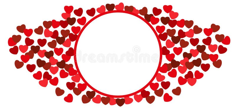 Frame of Hearts. Many Hearts. Love Symbol Icon Set Stock Vector ...