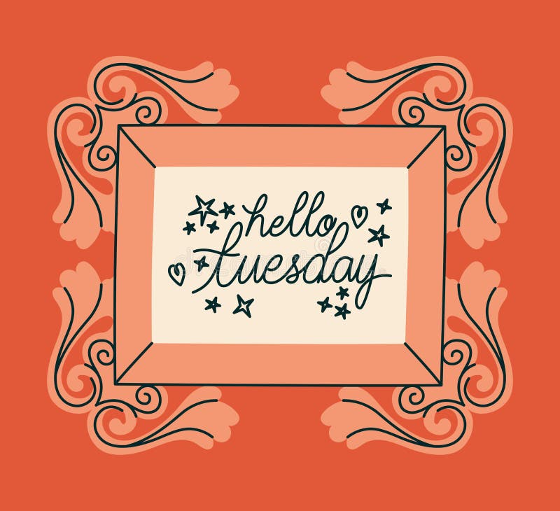 Hello Tuesday Text on Black Letter Board and Bouquet Colorful Flowers ...
