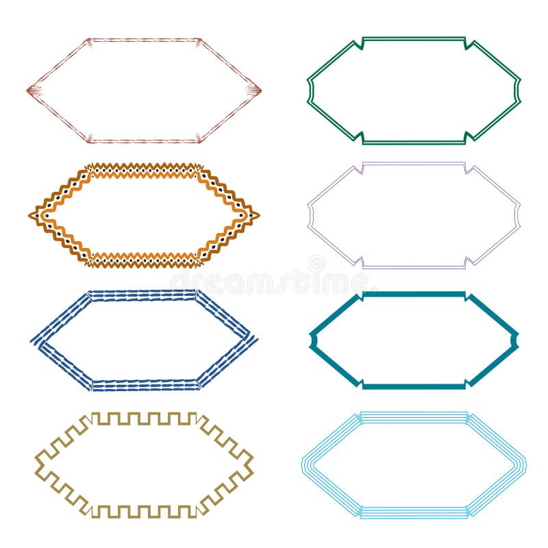 Frame Hexagon 06 stock illustration. Illustration of cheerful - 39003650
