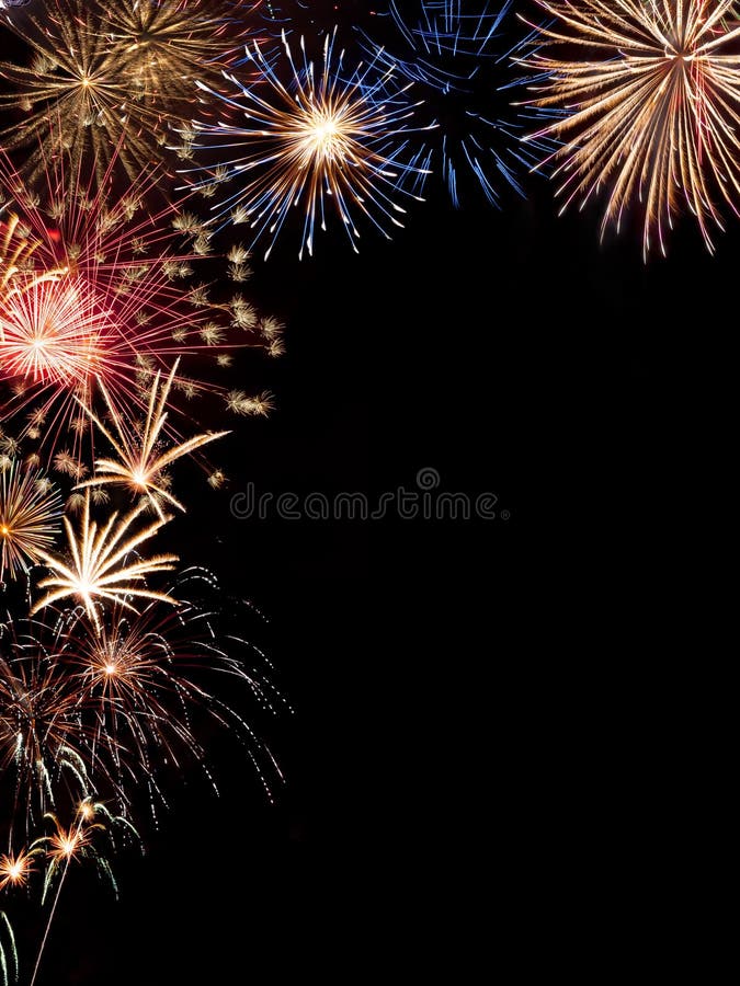 Fireworks Border stock photo. Image of frame, colourful - 37347840