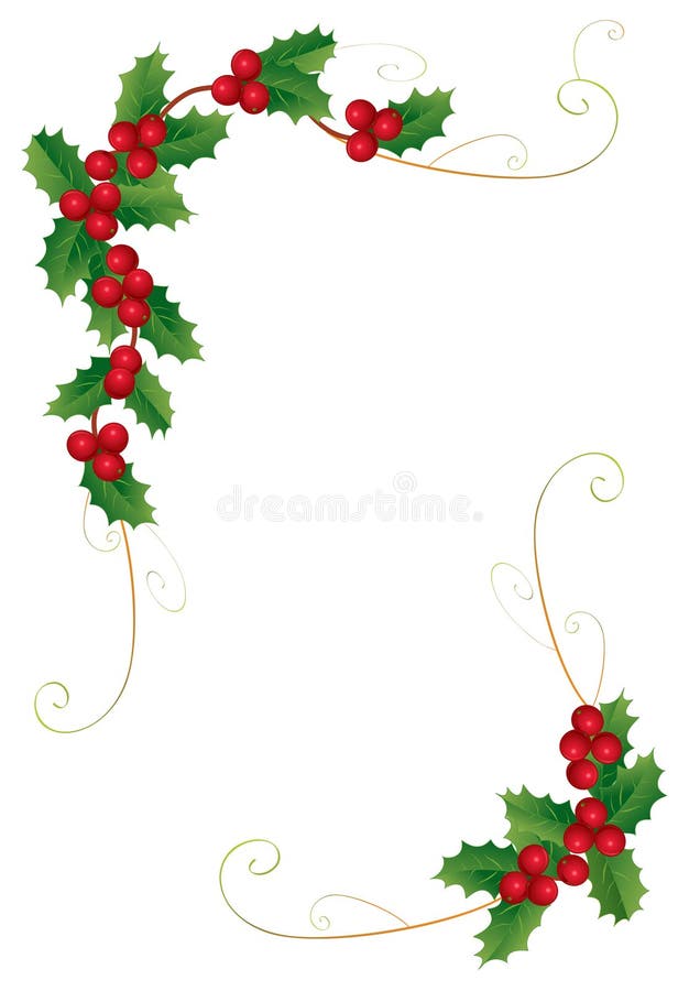 Holly frame stock vector. Illustration of decoration - 17382793