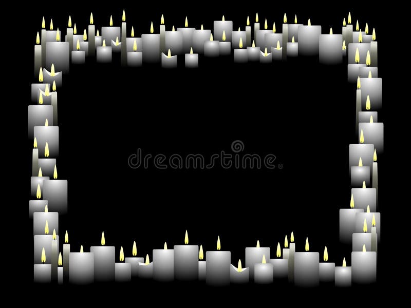 Moldura De Velas Horizontal Ilustração do Vetor - Ilustração de pancada ...