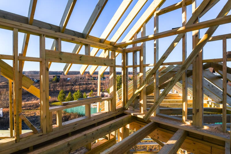 Frame house construction stock photo. Image of outdoor - 140376250