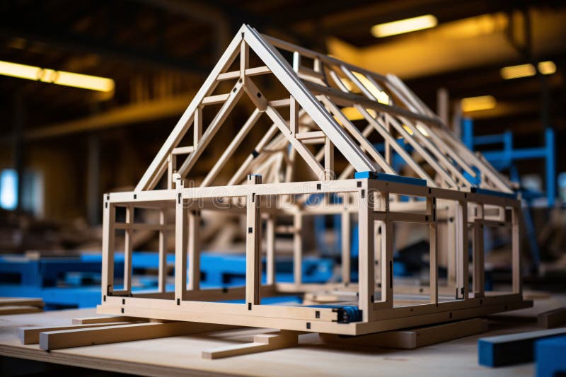 Frame House, Home Construction, Wooden Framework, Stock Image - Image ...