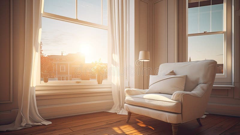 Frame House Interior Windows Stock Illustration - Illustration of ...