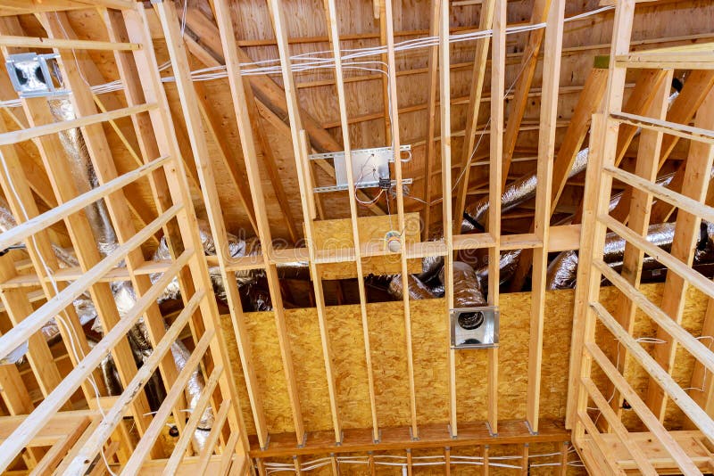 Frame House Under Construction House in of Interior Residential Home ...