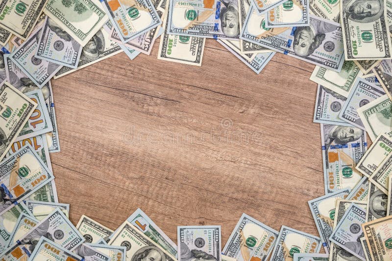 Frame of Hundred Dollar Bills. Stock Image - Image of bills, design ...