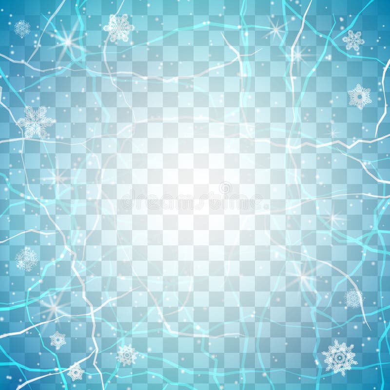 Frame of Ice on Transparent Background. Winter Frame. Stock Vector ...