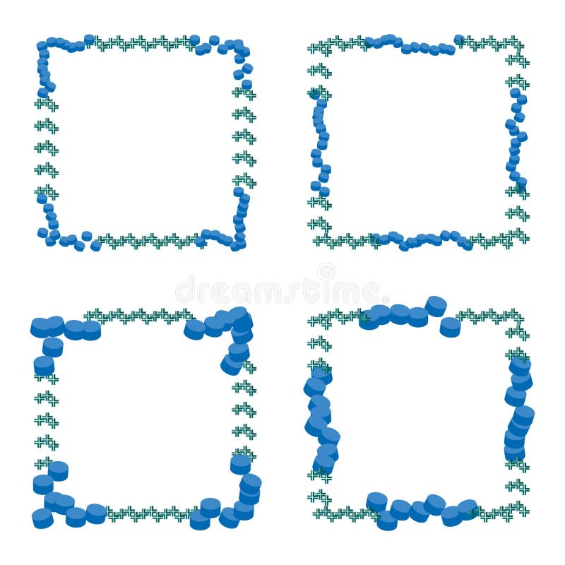 Wavy Curvy Handmade Border Frame Texture Stock Illustrations – 4 Wavy ...