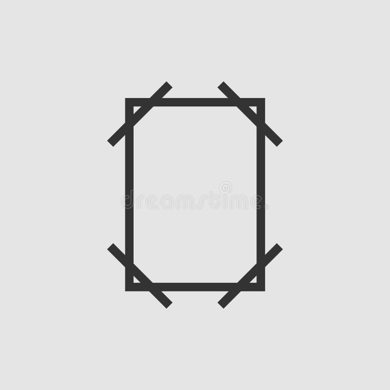 Picture frame icon flat stock illustration. Illustration of blank ...