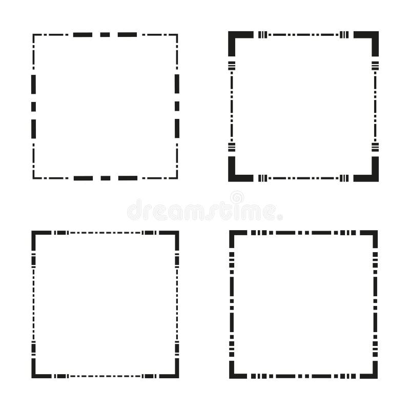 Frame Icon. Textured Vector Border. Brown Checkered Design. Rustic ...