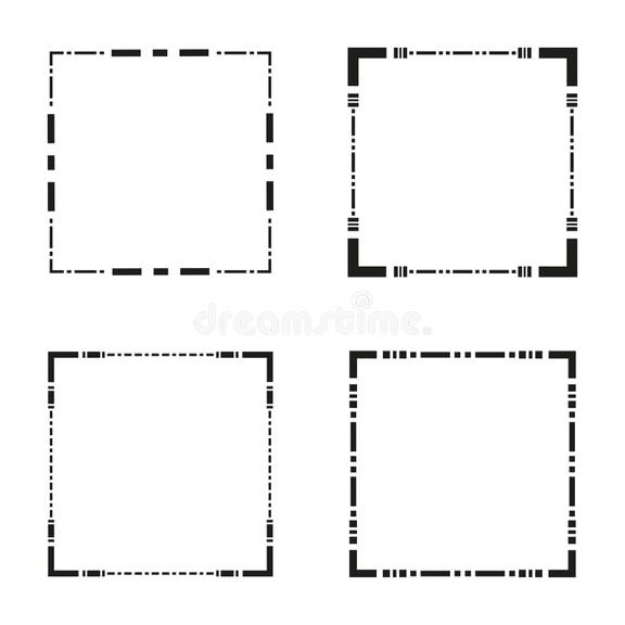 Frame Icon. Textured Vector Border. Brown Checkered Design. Rustic ...