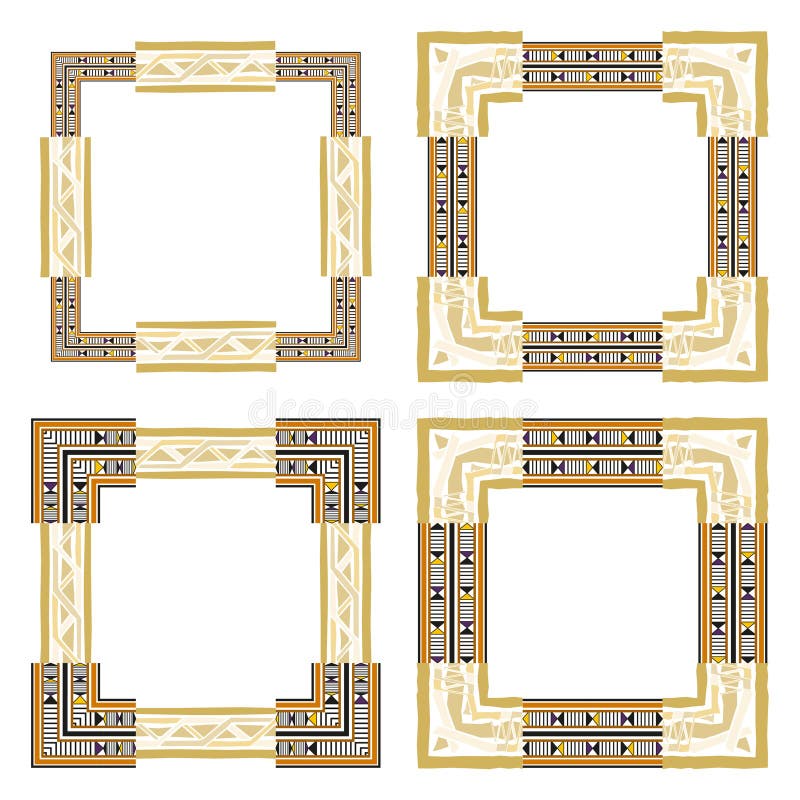 Frame Icon. Textured Vector Border. Brown Checkered Design. Rustic ...