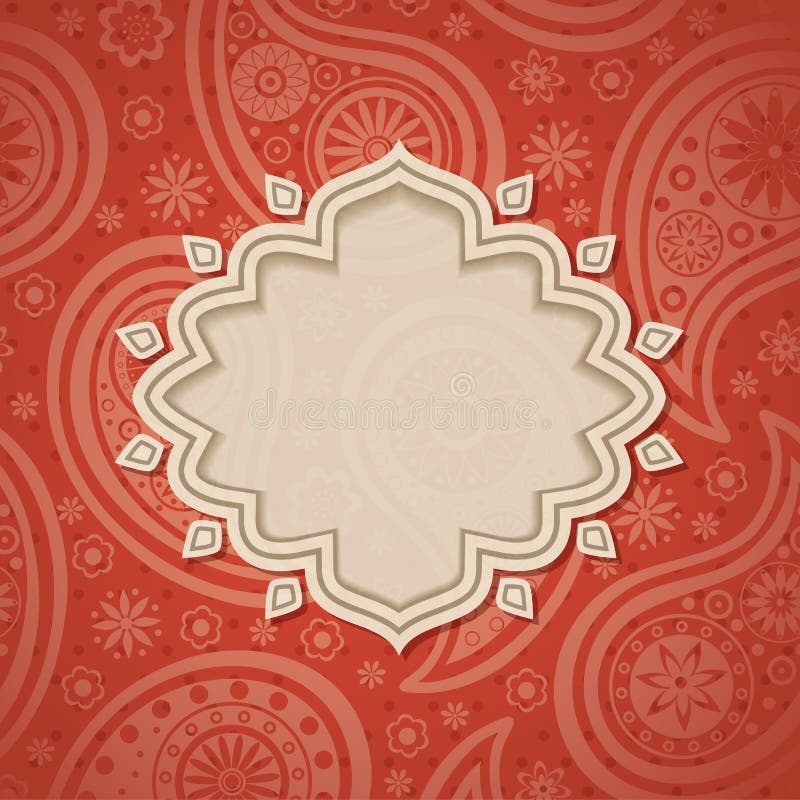 Frame in the Indian style stock vector. Illustration of bright - 25517049