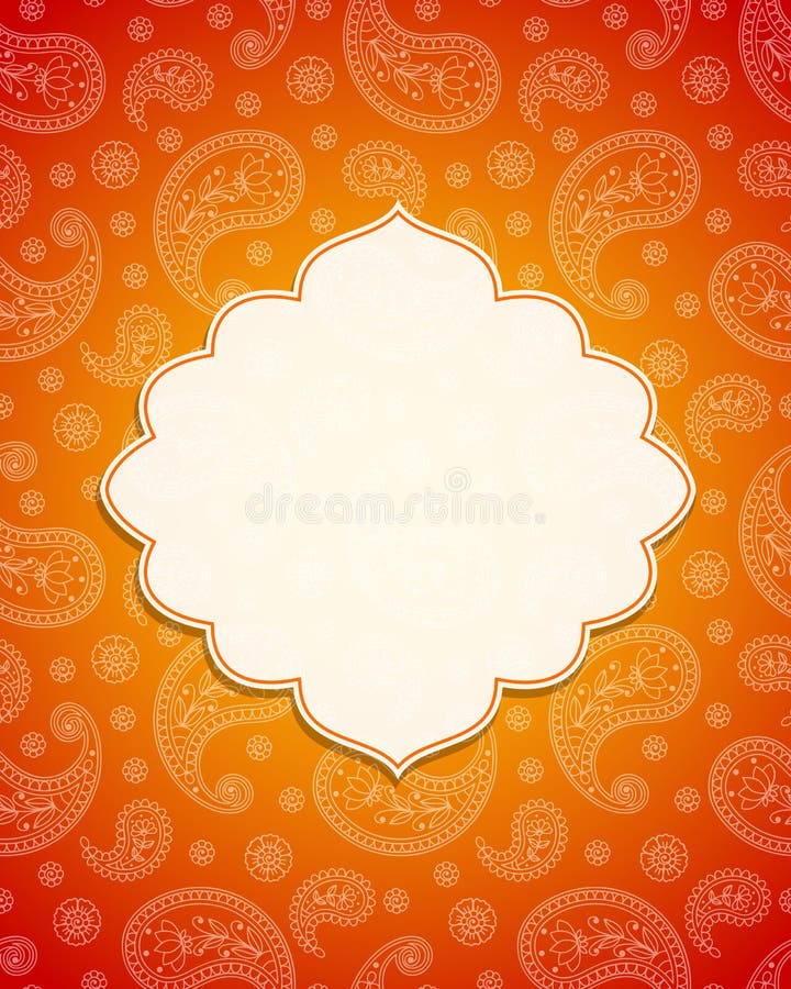 Frame in the Indian style stock vector. Illustration of border - 55905656