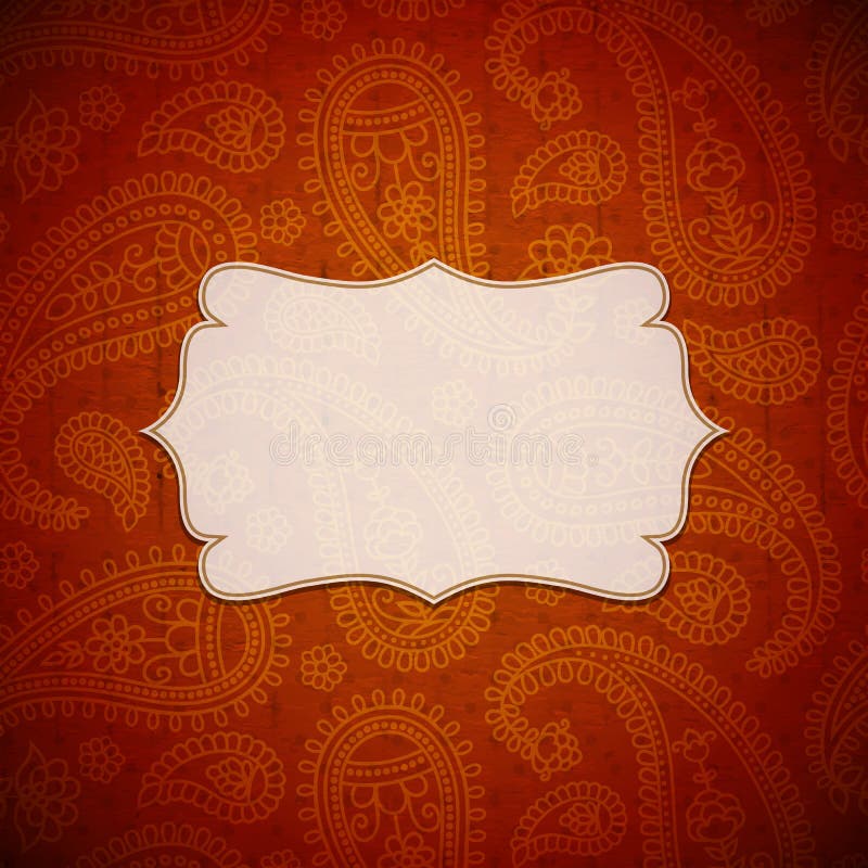 Frame in the Indian style stock vector. Illustration of india - 25517122