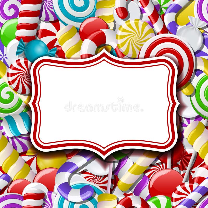 Cute candy card stock vector. Illustration of dessert - 21756269