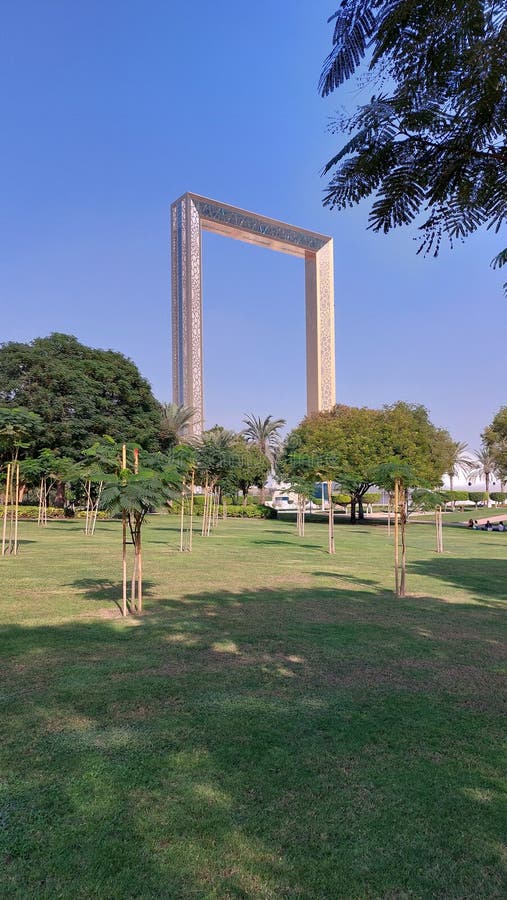 Frame landmark in Dubai stock photo. Image of dubai - 267595850