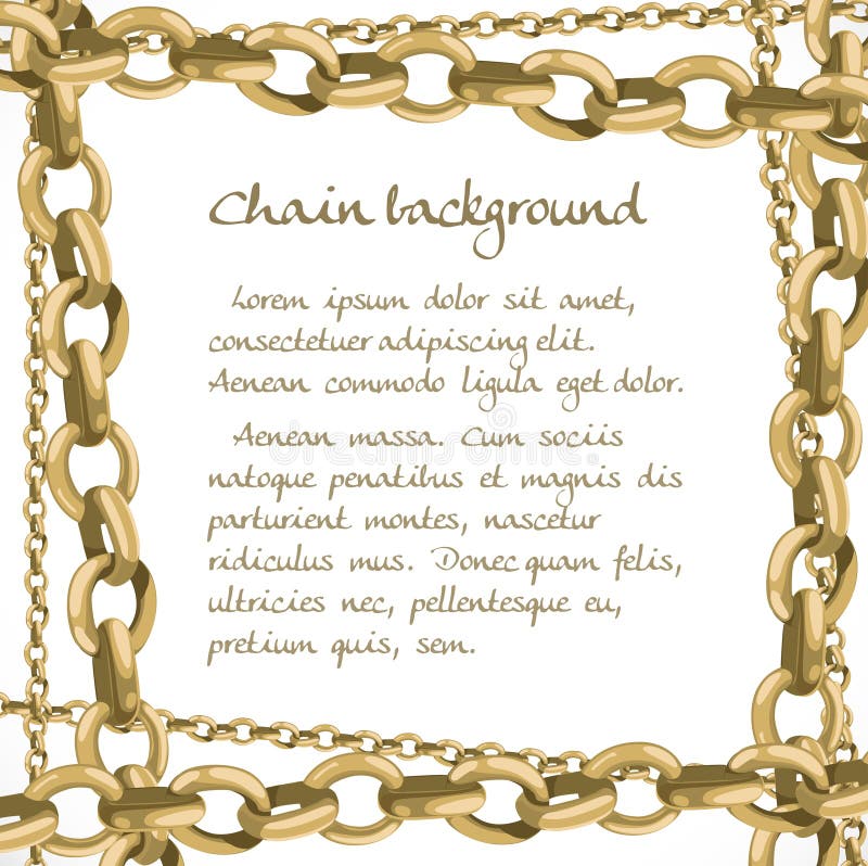 Frame from Large and Small Chain Stock Vector - Illustration of join ...