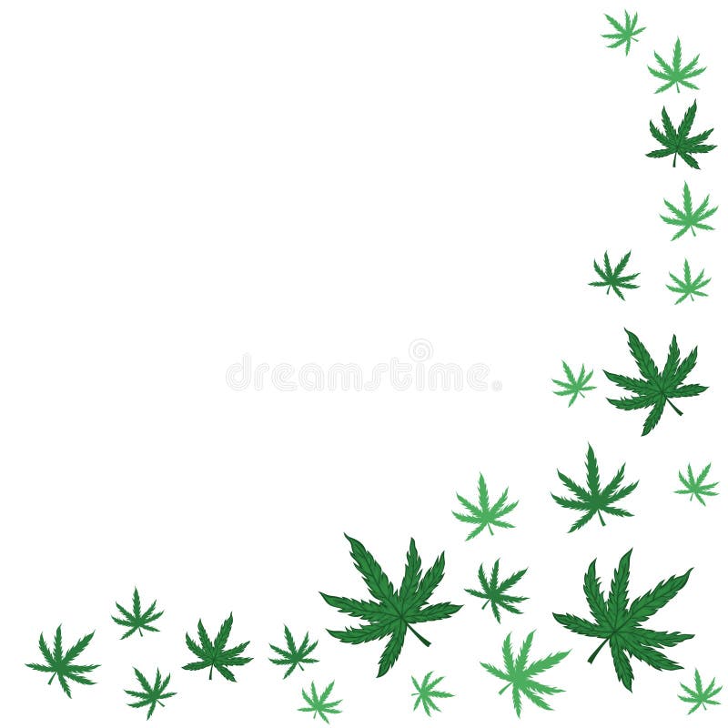 Frame With Marijuana Leaves In Green Isolated Stock Vector ...