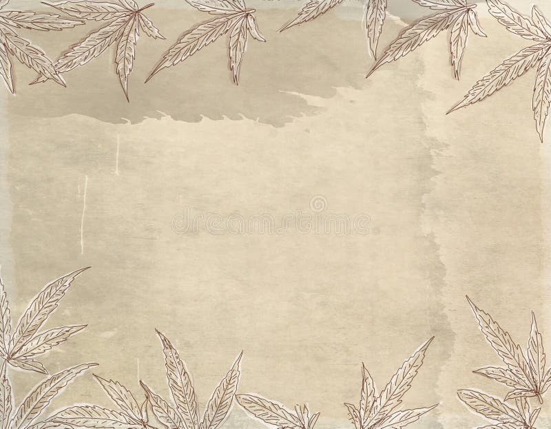 Frame and Leaves of Marijuana Stock Illustration - Illustration of ...