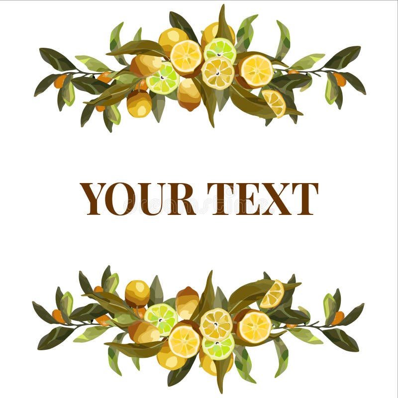 Corner lemon template stock vector. Illustration of decorative - 72147879