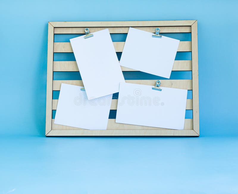 Frame on a Light Blue Background with a Place for Signature on a White ...