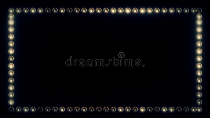 Frame of Light Bulbs for a Film Border Stock Footage - Video of ...