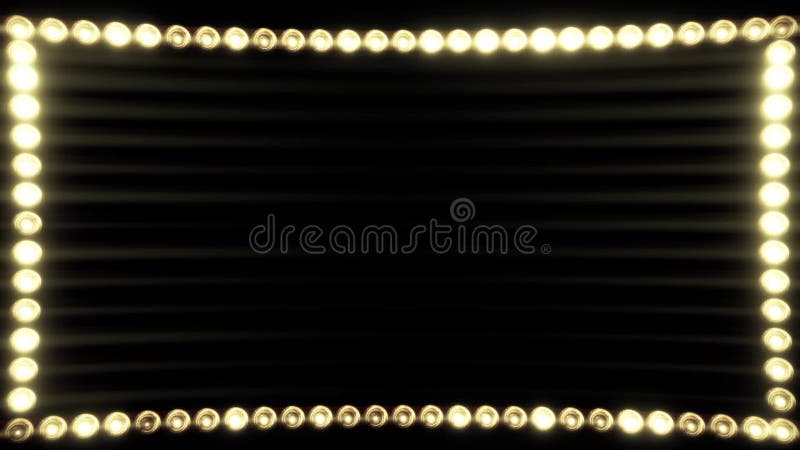 Frame of Light Bulbs for a Film Border Stock Footage - Video of ...