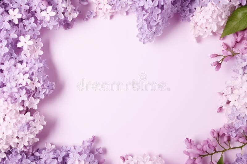 Frame of Lilac Color Lilac Color Background, Empty Space. Generative AI ...