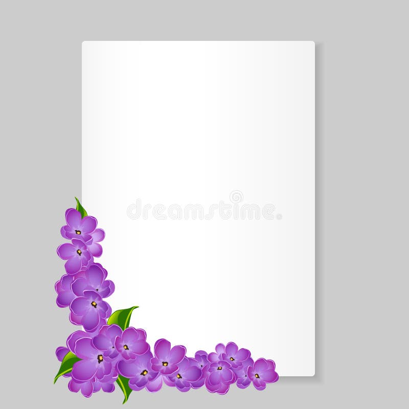 Frame with lilac stock vector. Illustration of design - 59114567